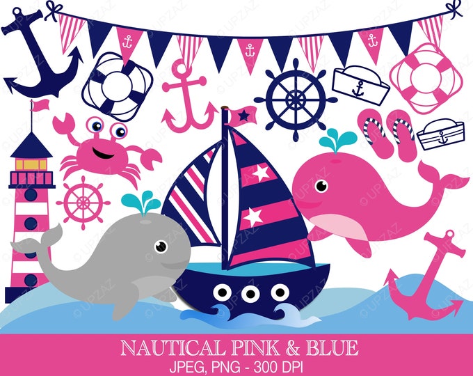 Nautical Clipart, Sailor Theme, Digital Images - UZ586 - Etsy