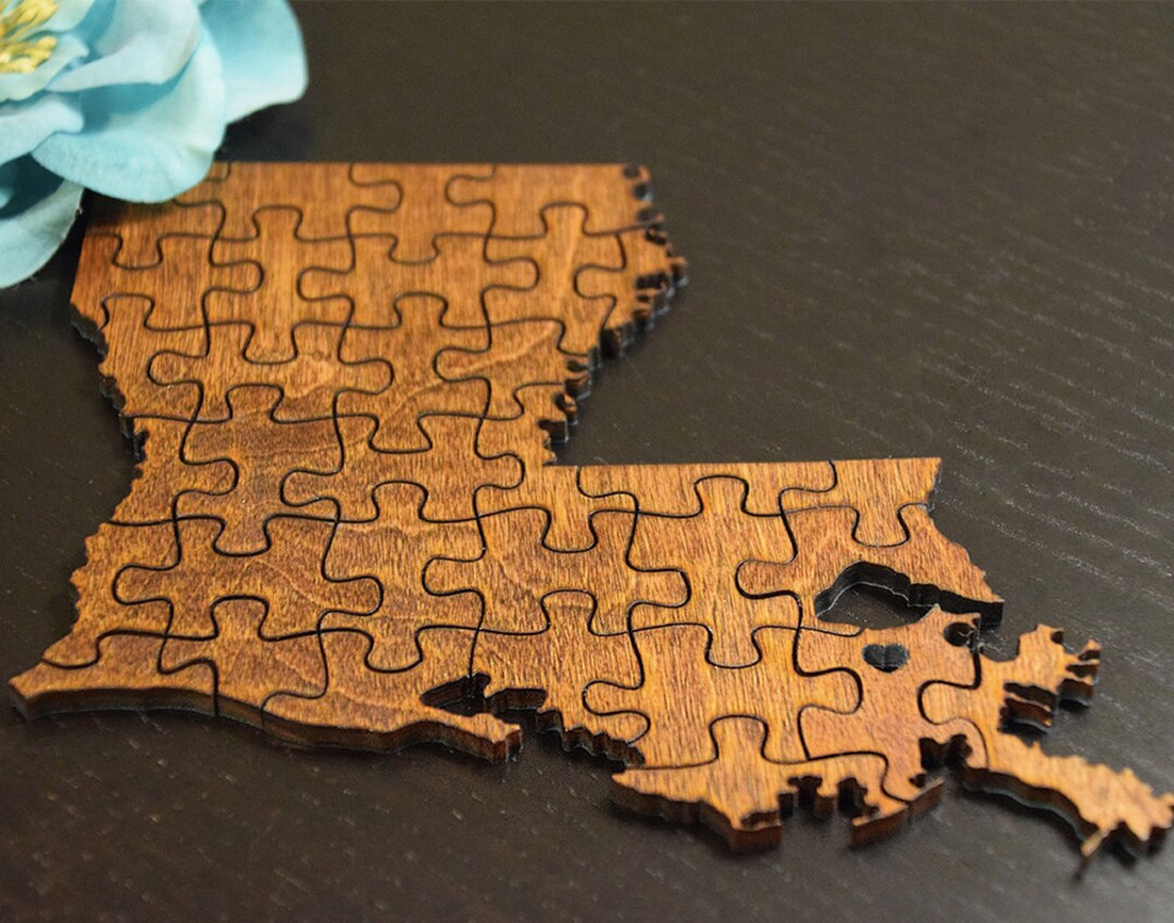 Louisiana State Puzzle Jig Saw Puzzle Miniature Game Set - Etsy