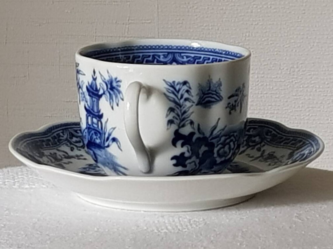 Arabia Finland SINGAPORE Blue Vintage Ceramic Duo Set Cup & Saucer ...