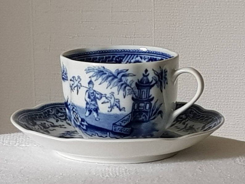 Arabia Finland SINGAPORE Blue Vintage Ceramic Duo Set Cup & Saucer ...