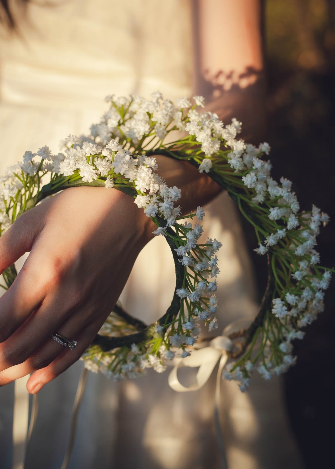 Baby's Breath Crown, Baby's Breath Flower Girl Crown, Flower Crown ...