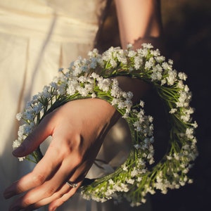 Baby's Breath Crown, Baby's Breath Flower Girl Crown, Flower Crown ...