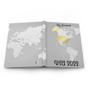 Travel Journal - United States of America (USA) 2023, Layflat Notebook ...