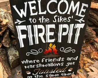 Campfire sign | Etsy