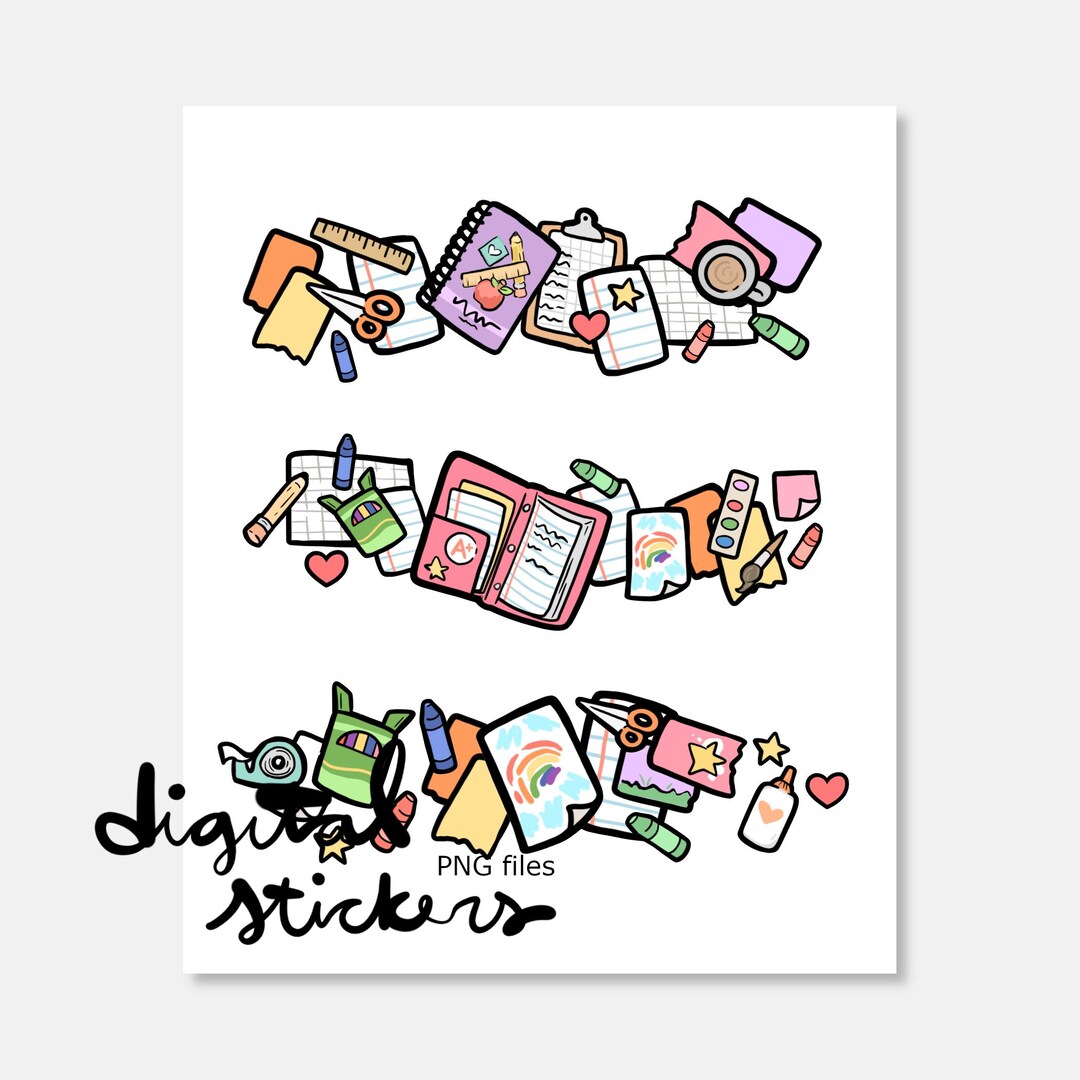 D179 / Arts and Crafts Flatlay PRINTABLE Stickers Digital Clip Art - Etsy