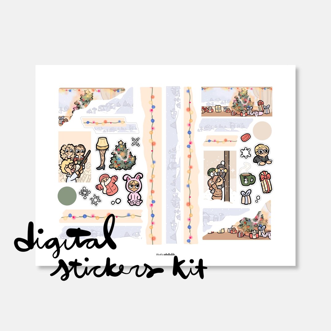 D226 / A Christmas Story PRINTABLE Journaling Sticker Kit - Etsy