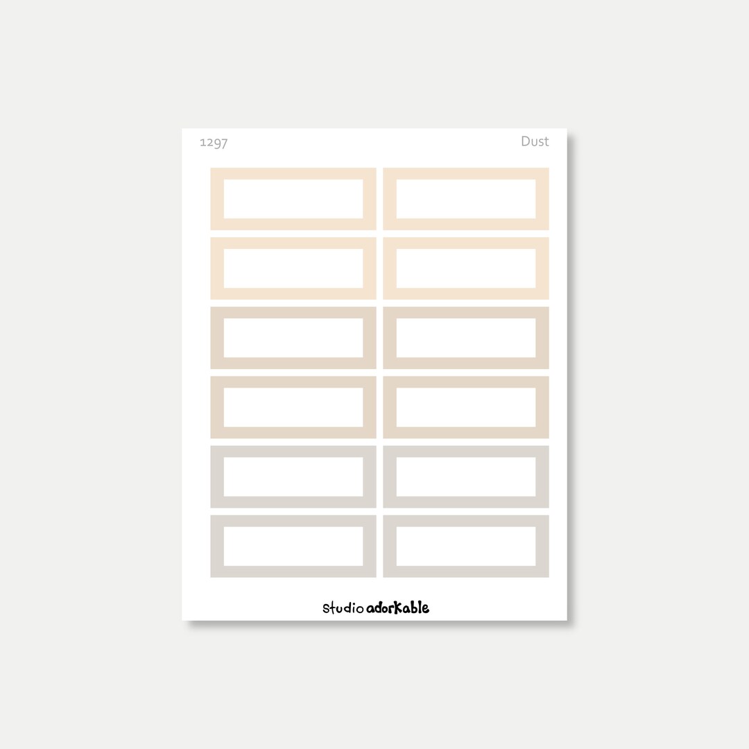 1297 / Dust Labels Functional Stickers - Etsy