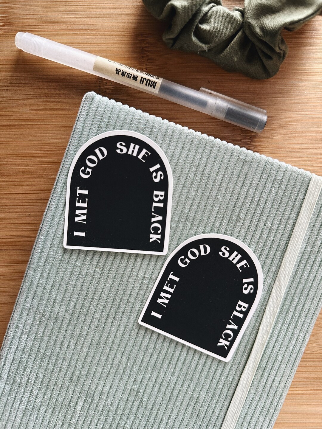 I Met God Sticker Funny and Sarcastic Stickers, Black Sticker for Your ...
