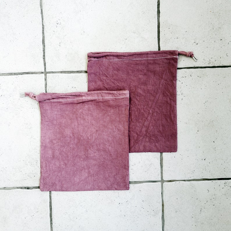 Reusable Bag ECO BAG Hand Dyed Bag Pastel Pink Drawstring - Etsy