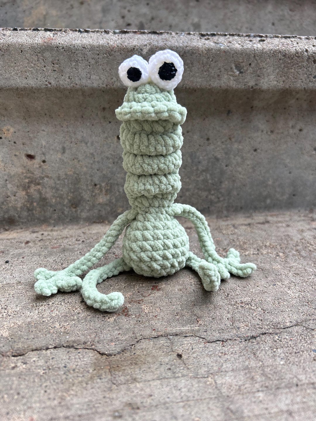 Marcus Son, Crochet Worm Plush Toy, 6" - Etsy