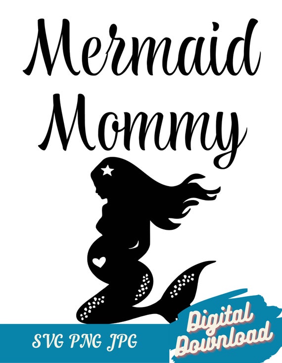 Pregnant Mermaid Silhouette
