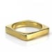 SALE Square Band Square Ring Gold Square Ringsquare - Etsy