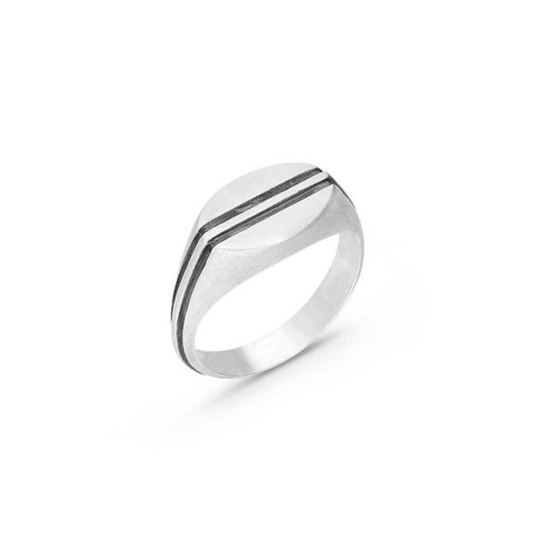 Signet Ring, Sterling Silver, Classic Signet Ring, Oval Signet Ring ...