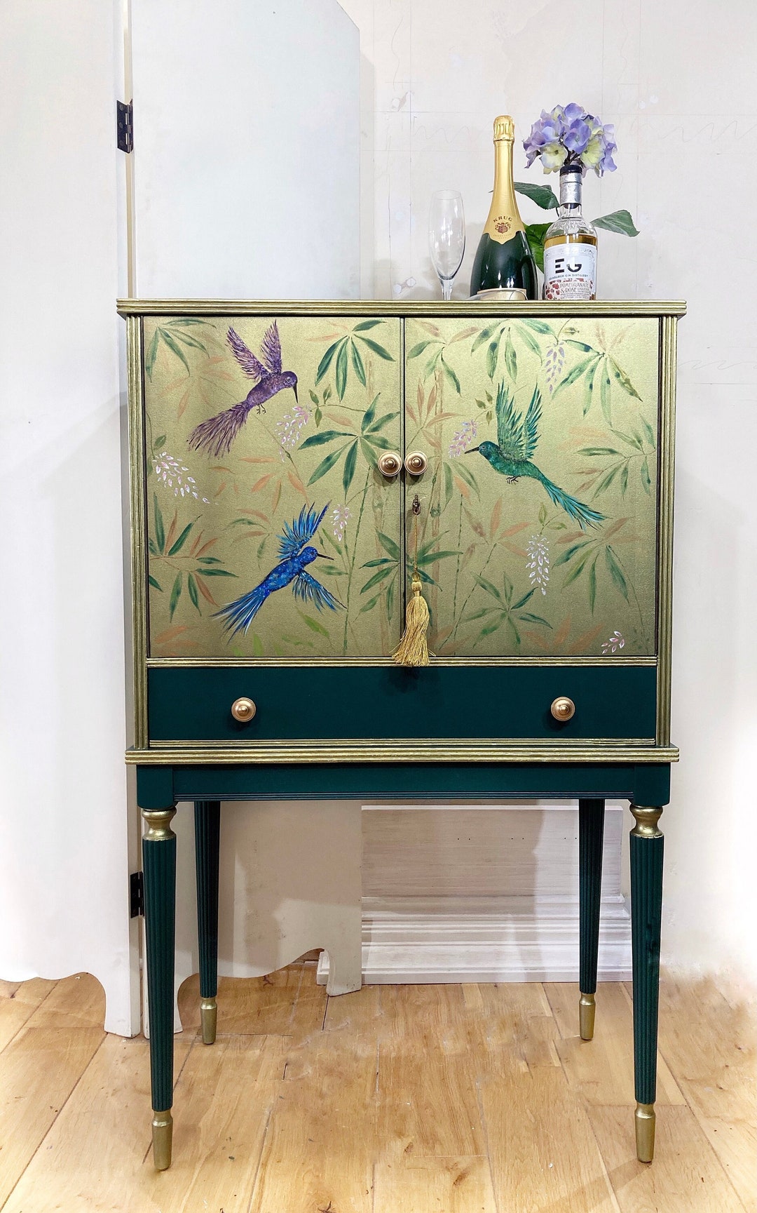 Drinks Cabinet - Cocktail Cabinet Hand Painted Design, Made to Order - Etsy