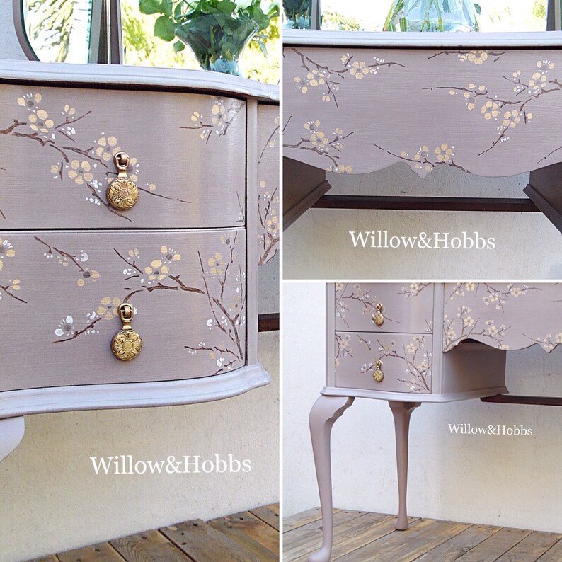 Dressing Table With Triple Mirrors - Available by Commission Order - Etsy