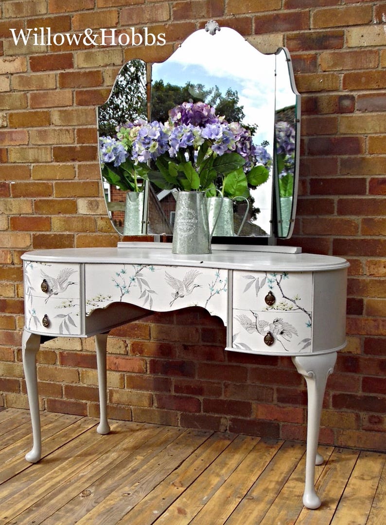 Dressing Table With Triple Mirror - Painted and Designed to Order - Etsy UK