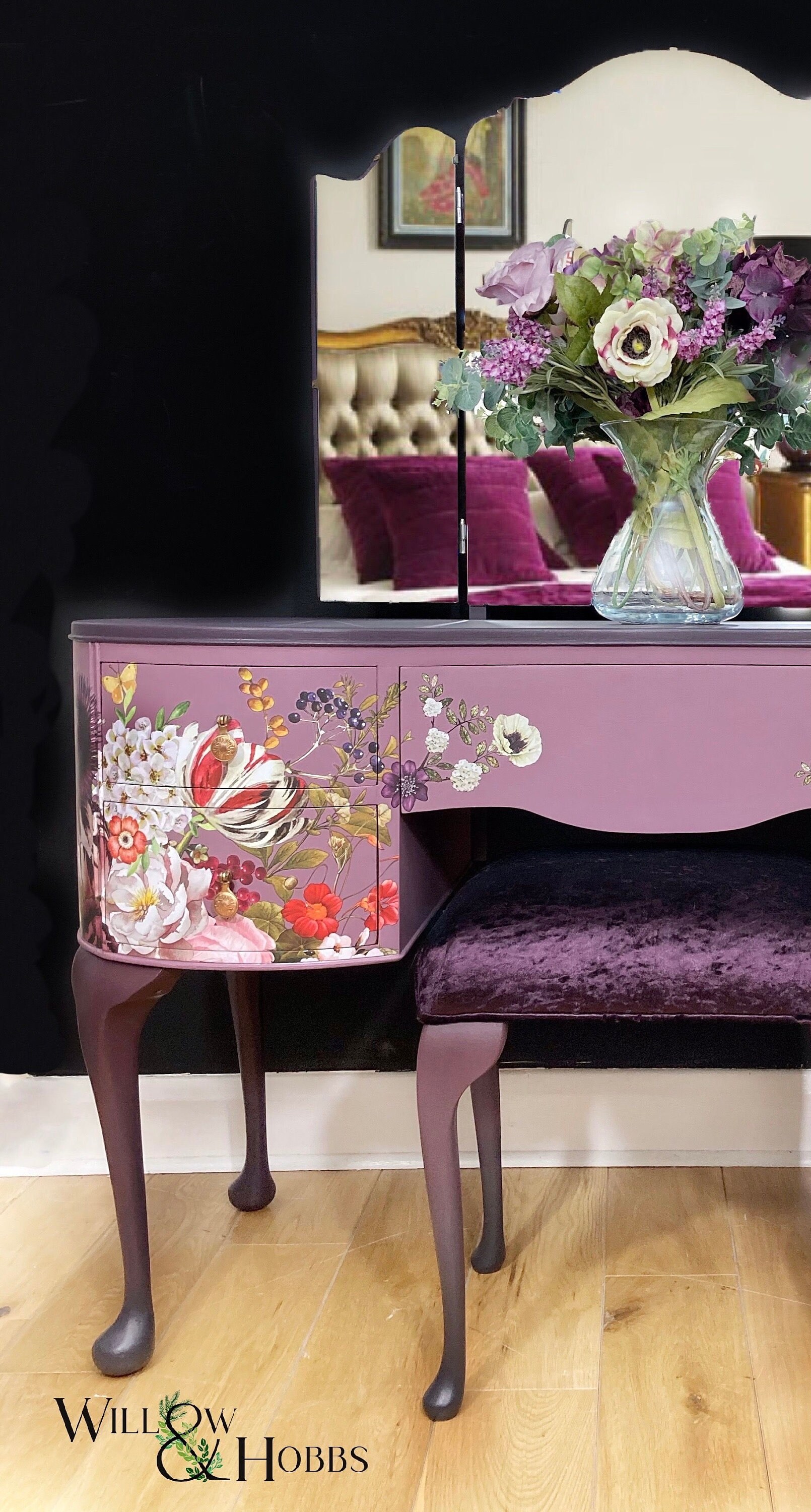 Dressing Table and Stool, Painted and Designed, Made to Order - Etsy UK