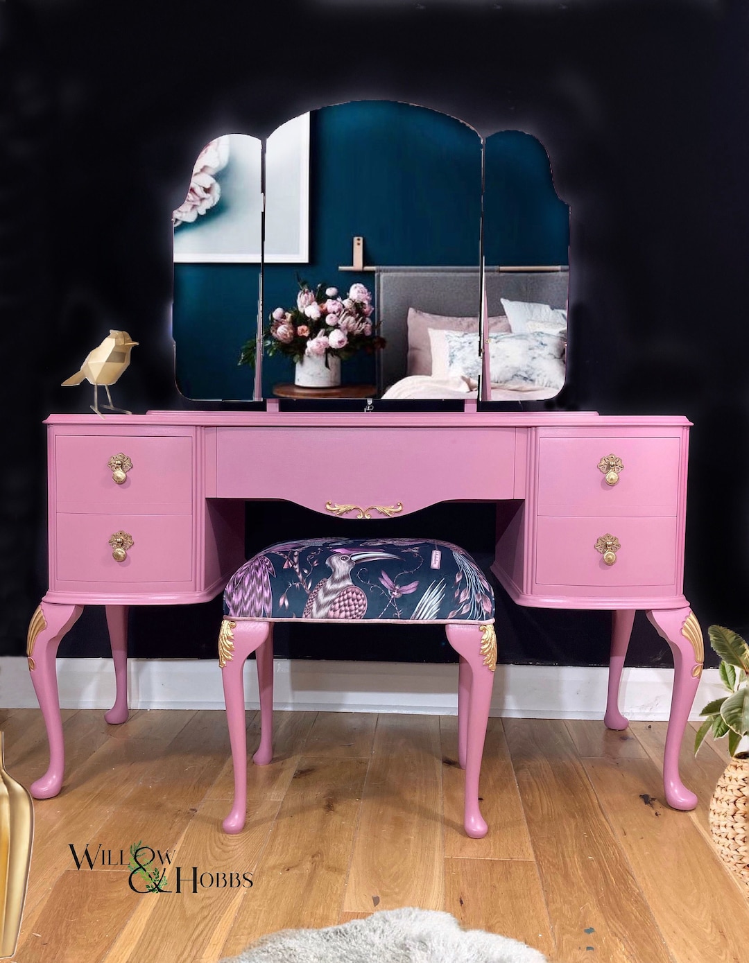 Dressing Table, Dresser With Mirror, Triple Mirrors, Made to Order - Etsy