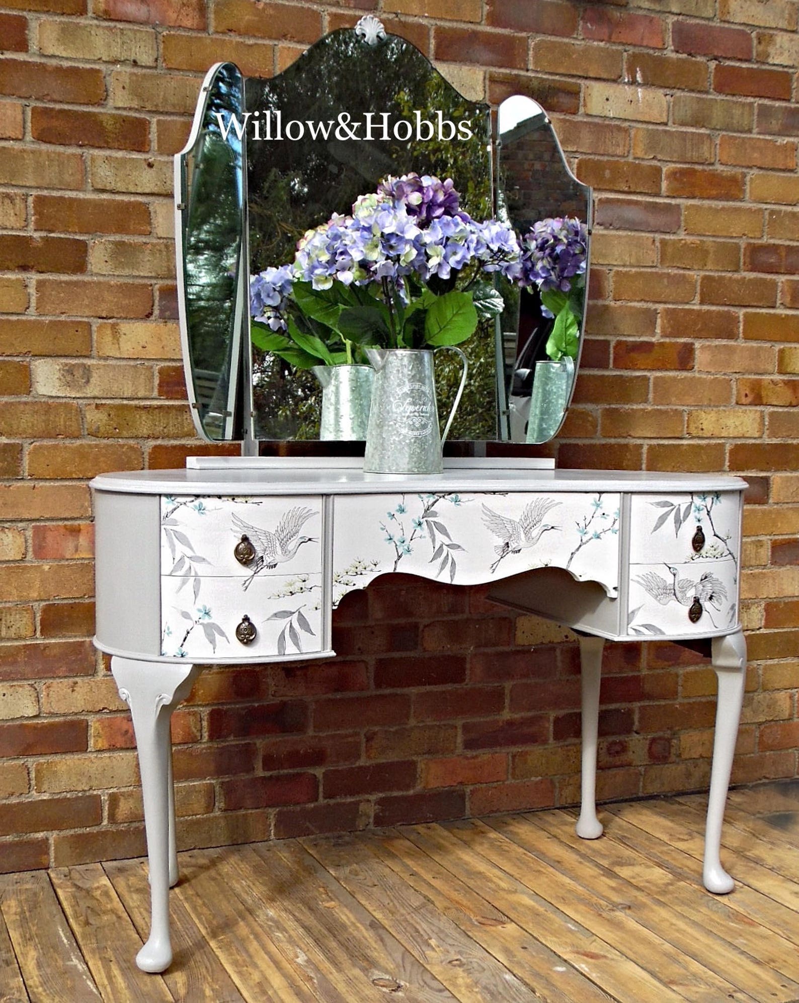 Dressing Table With Triple Mirror - Painted and Designed to Order - Etsy UK