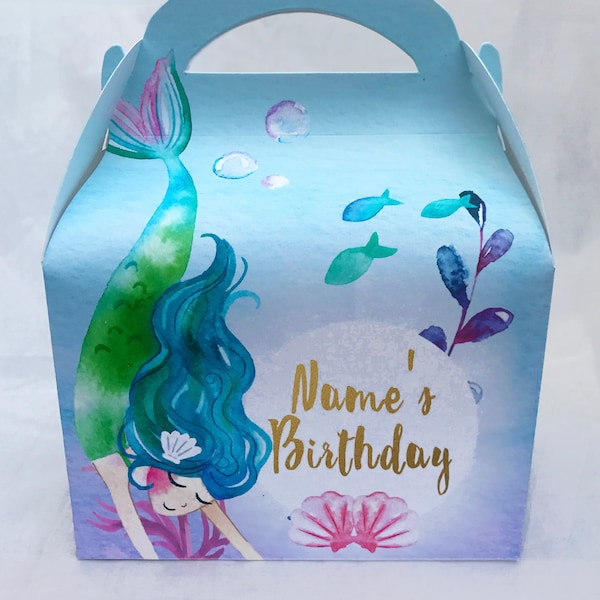 Mermaid Favor Box - Etsy