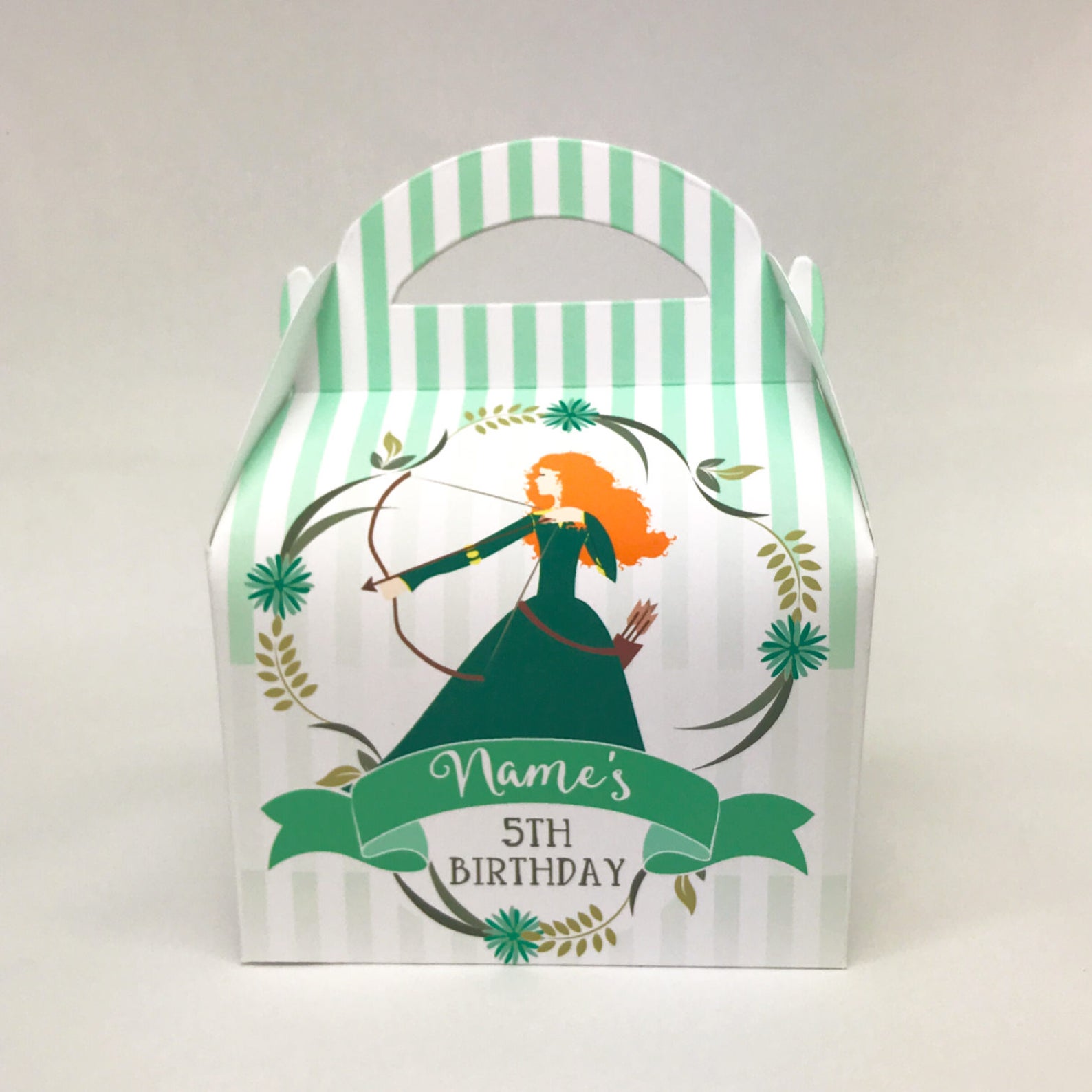 Disney Princess Personalised Childrens Party Box Gift Bag - Etsy