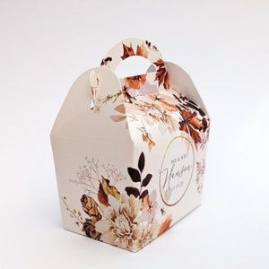 Personalised Fall Autumn Foliage Wedding Favour Boxes Hen Party Bridal ...