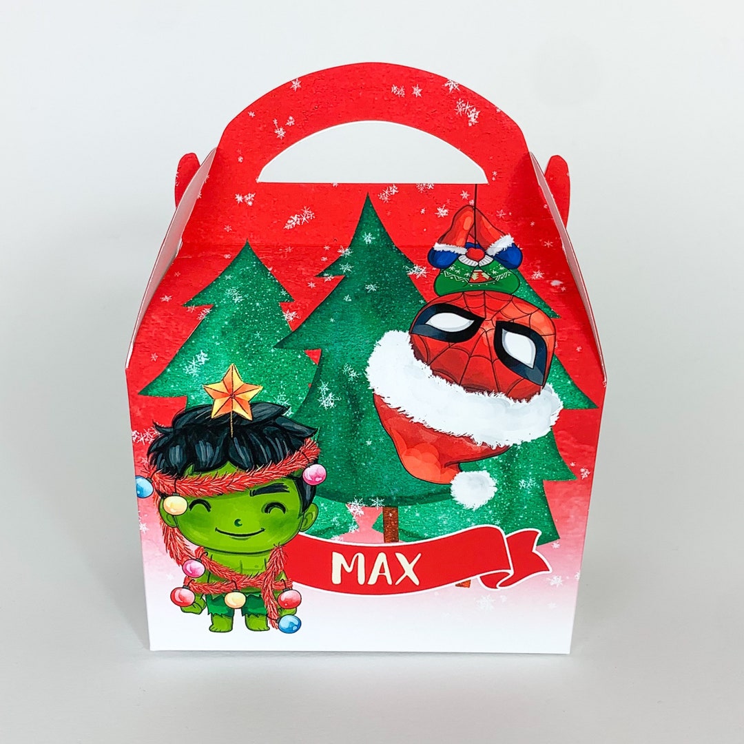 Personalised Marvel Inspired Superhero Christmas Treat Boxes Advent ...