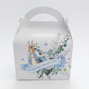 Peter Rabbit Floral Personalised Children’s Party Box Gift Bag Favour ...