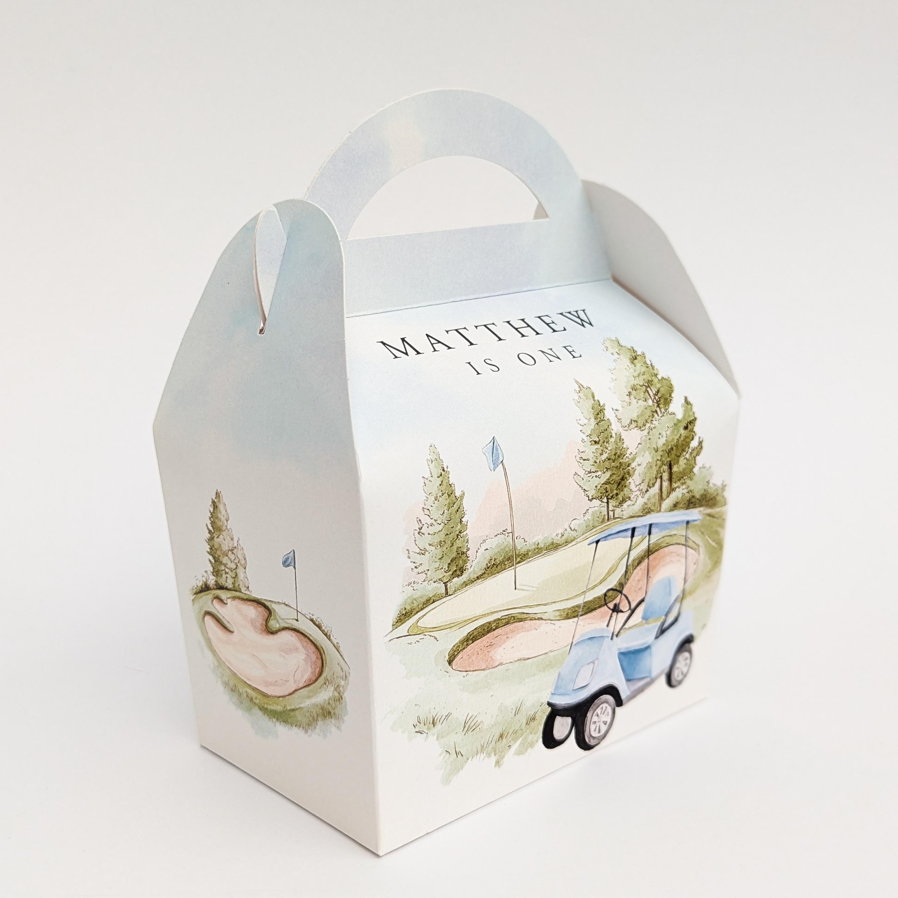 GOLF Personalised Children’s Party Box Gift Bag Favour - US$ 1.84 | Tedooo