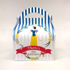 Disney Princess Personalised Children’s Party Box Gift Bag Favour - Etsy