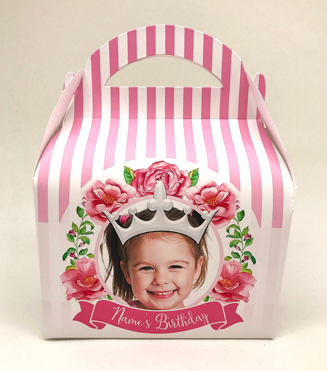 Pretty Princess Photo Box Personalised Children’s Party Box Gift Bag ...