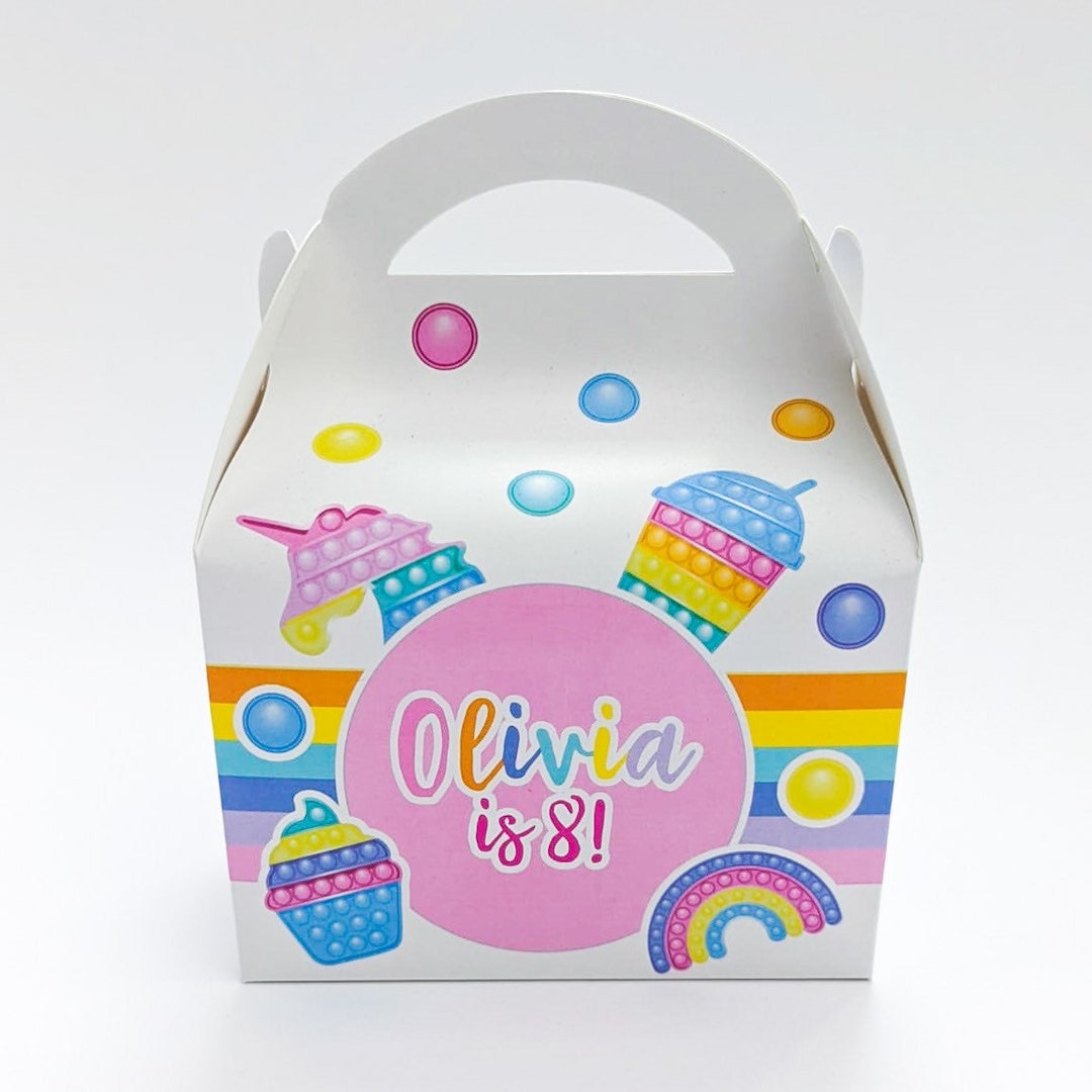 Pop It Personalised Children’s Party Box Gift Bag Favour - Etsy