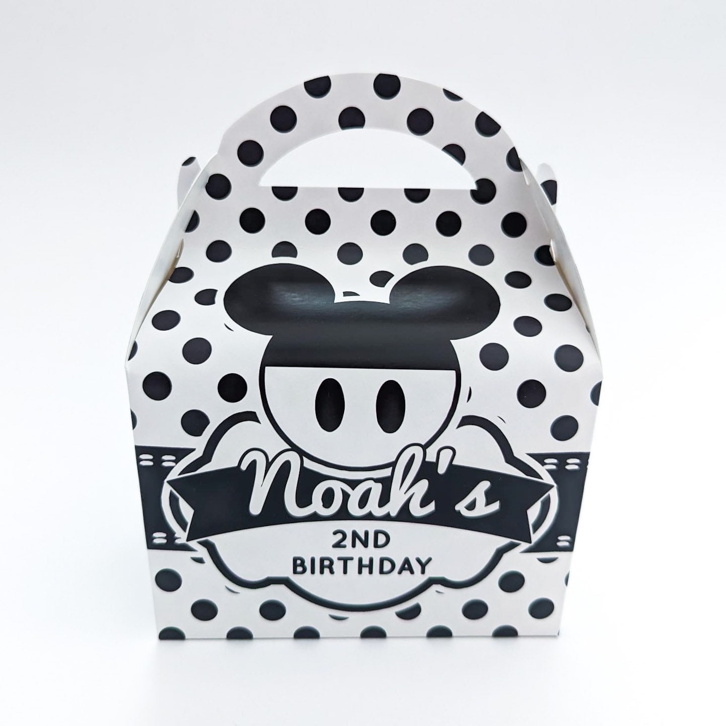 Mickey Mouse Personalised Childrens Party Box Gift Bag Favour - Etsy