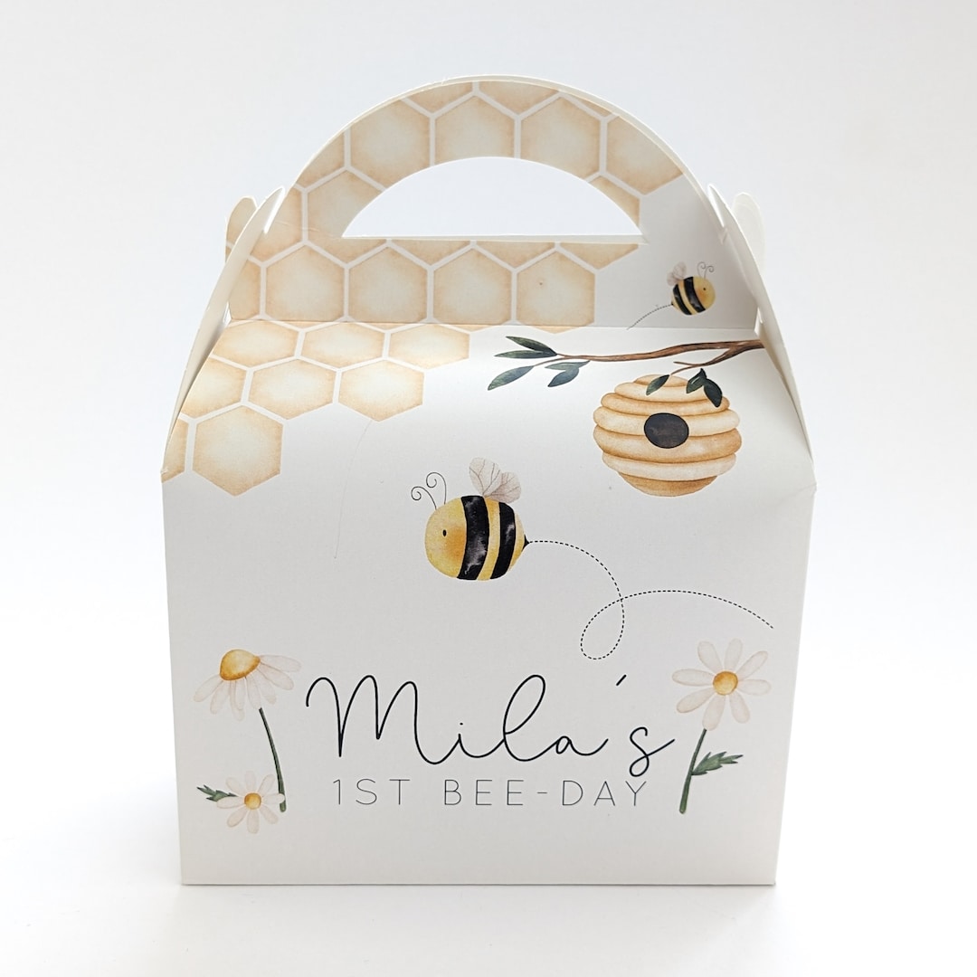 LITTLE HONEY BEE Personalised Children’s Party Box Gift Bag Favour - Etsy