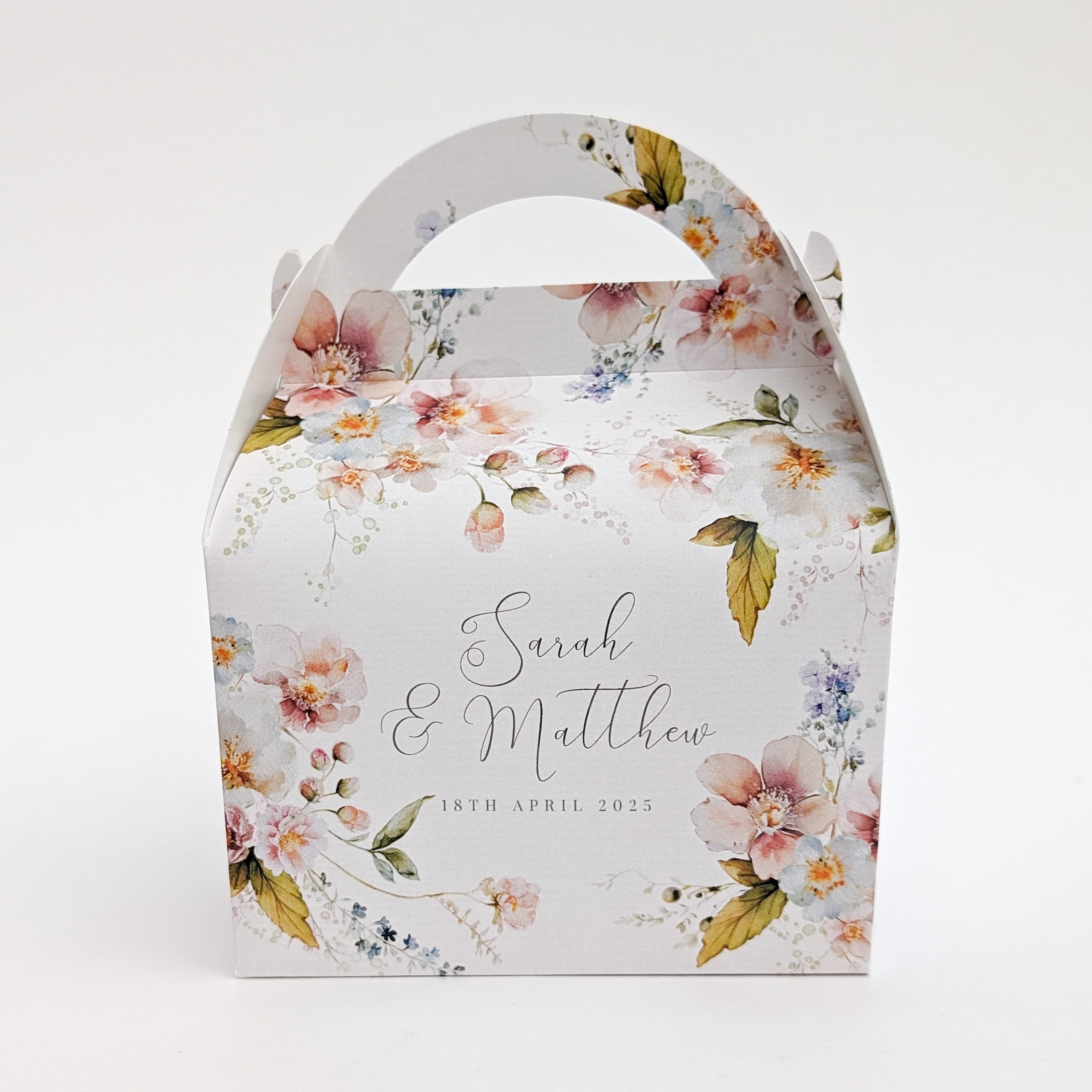 WEDDING Soft Pink Floral Favour Boxes Hen Party Bridal Shower Gift Box ...