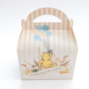 Winnie the Pooh Birthday Party Boxes, Gable Party Bags - Etsy