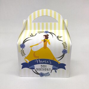 Disney Princess Personalised Children’s Party Box Gift Bag Favour - Etsy