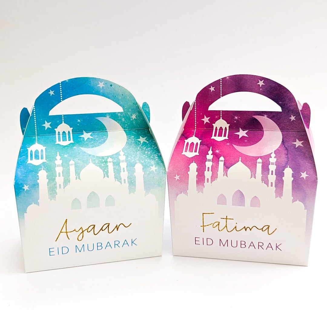 Eid Celebration Gift / Treat Box Personalised Children’s Party Box Gift ...