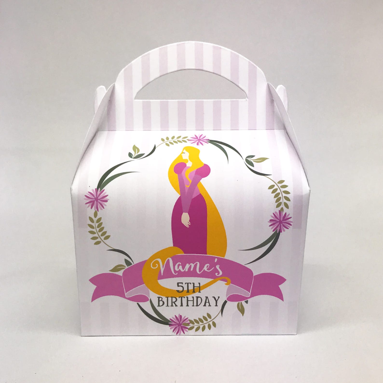 Disney Princess Personalised Childrens Party Box Gift Bag - Etsy