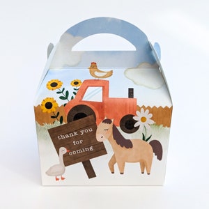 FARM Animals Personalised Children’s Party Box Gift Bag Favour - Etsy