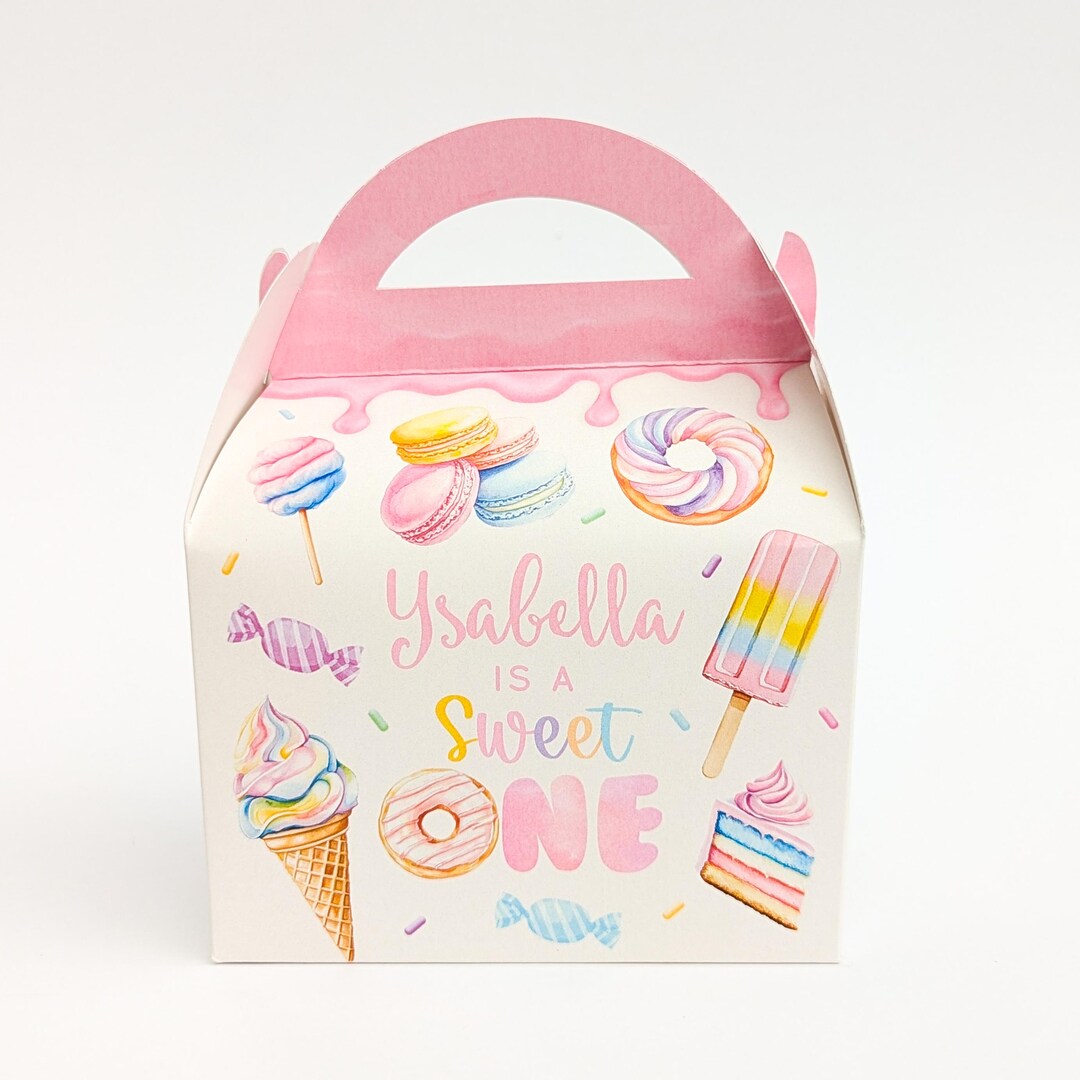 CANDYLAND SWEET Personalised Children’s Party Box Gift Bag Favour - Etsy