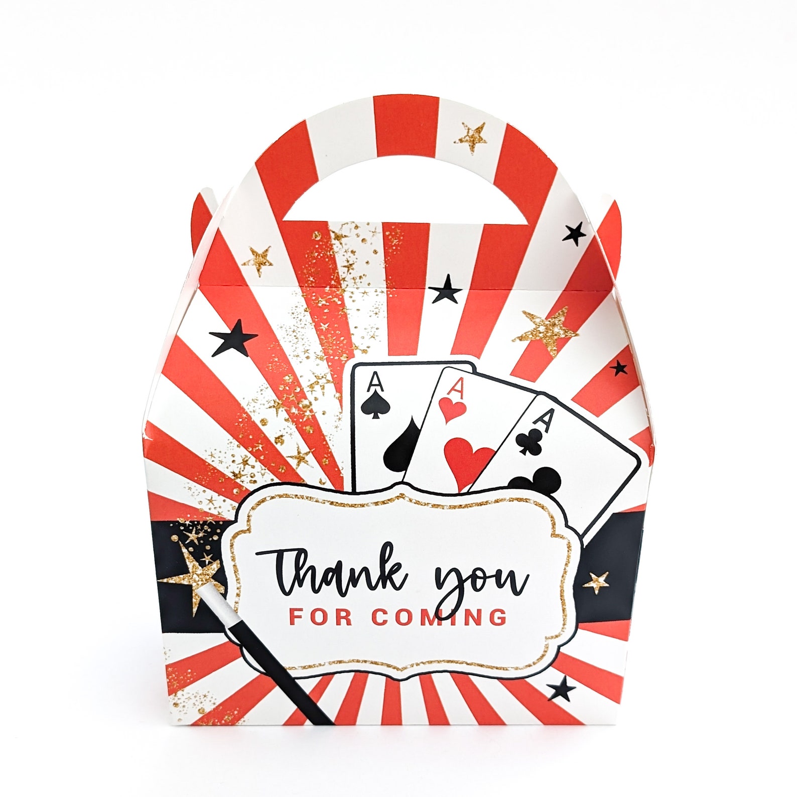 MAGIC SHOW Magician Personalised Children’s Party Box Gift Bag Favour ...