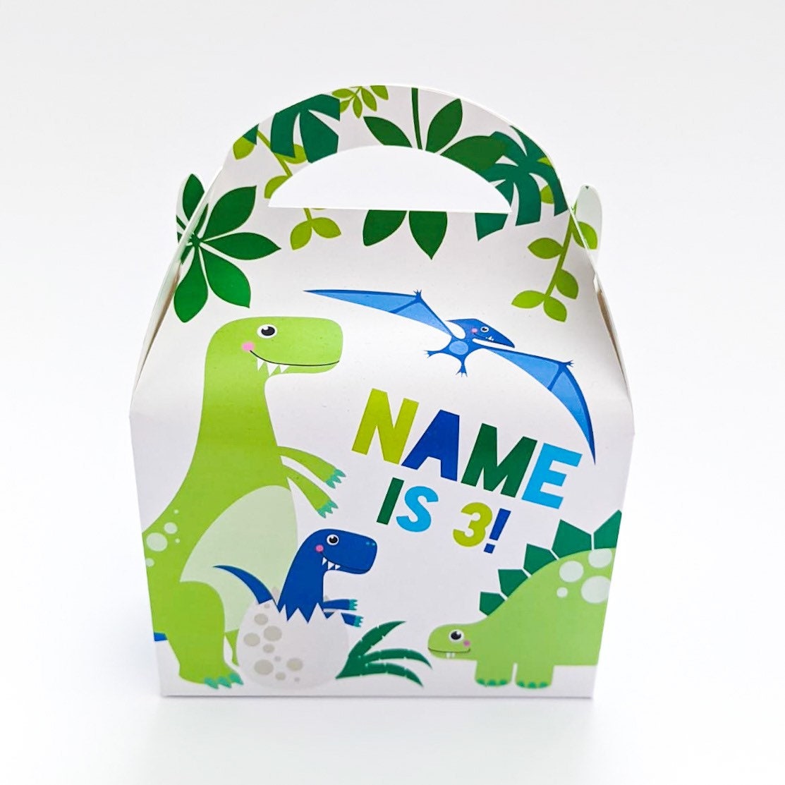 Dinosaurs Various Colours Personalised Childrens Party Box - Etsy