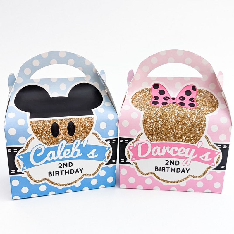 Minnie Mouse Favor Boxes Personalized - Etsy