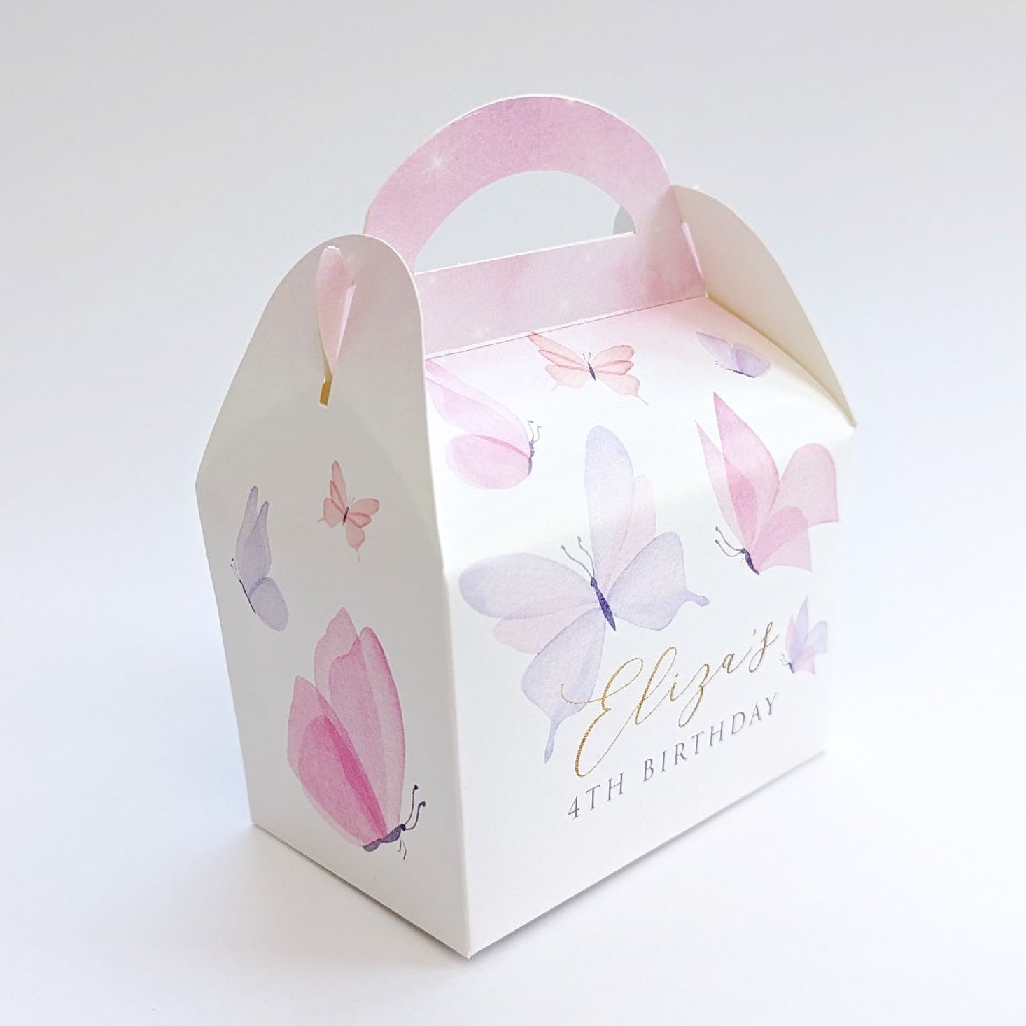 Butterfly Personalised Childrens Party Box Gift Bag Favour - Etsy