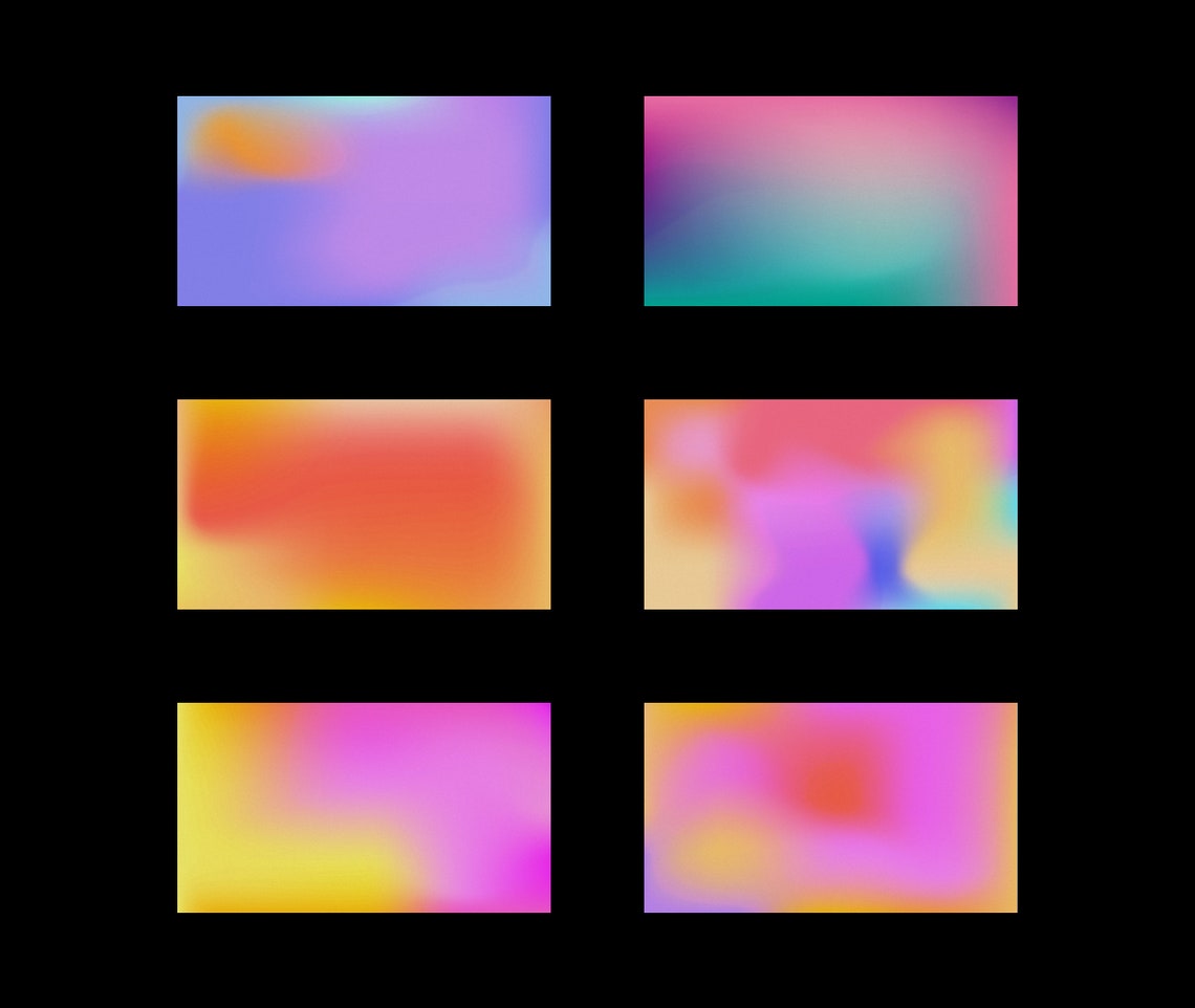 Set of 12 Gradient Desktop Backgrounds Digital Grainy Gradients ...