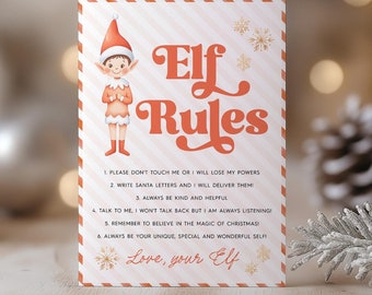 Christmas Elf Rules Printable - Etsy