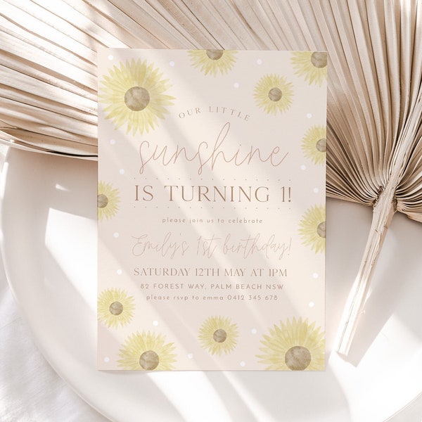 Sunshine Invitation - Etsy