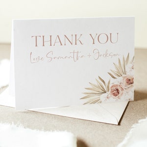 Boho Thank You Card Template, Printable Thank You Card, Baby Shower ...