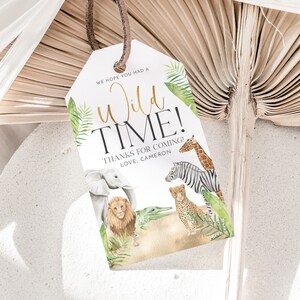 Wild One Favor Tags, Wild One Birthday Thank You Tags, Birthday Favor ...